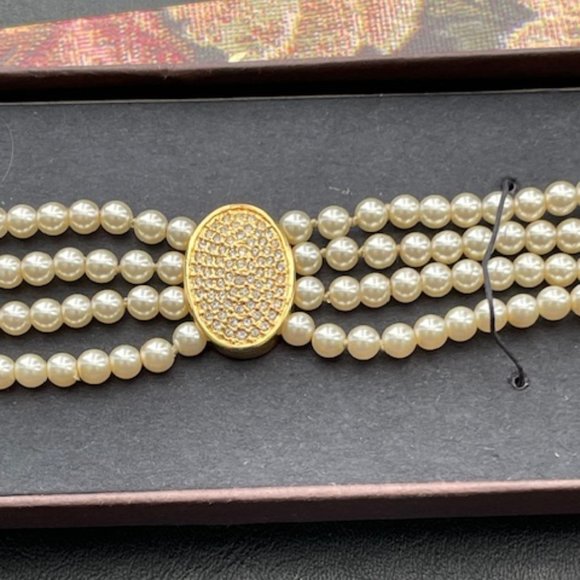 Edith Vanderbilt | Jewelry | Vintage Edith Vanderbilt 4 Strand Faux ...